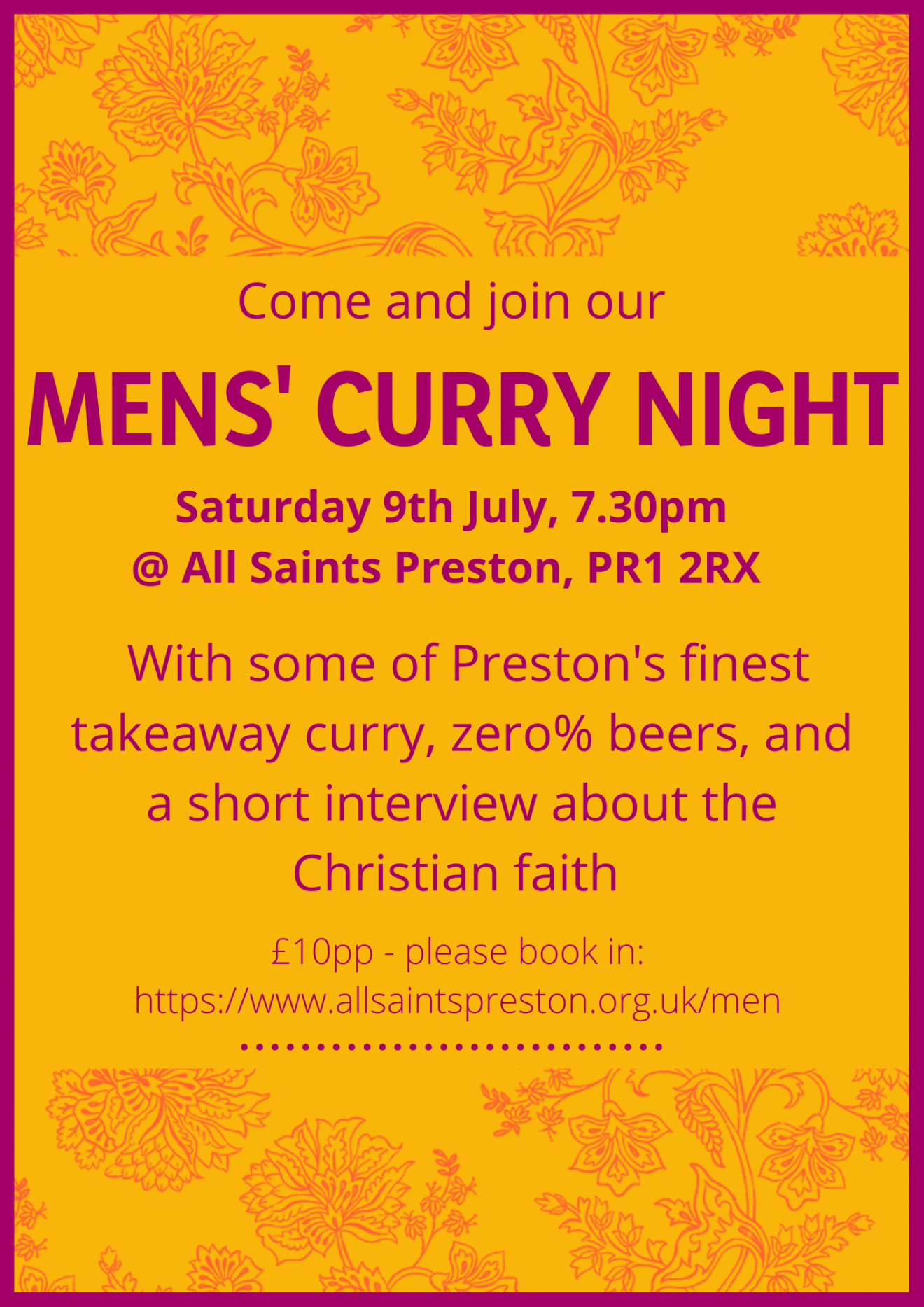 Men's Curry Night - All Saints Preston